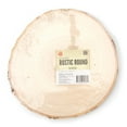 LARAS CRAFTS Round Rustic Poplar Wood with Bark Plaque - Walmart.com