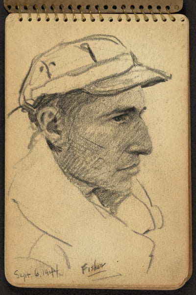 Print: Fisher, Sketch by Victor Lundy, 1944 - Walmart.com