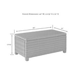 HomeStock Gothic Glamour Outdoor Wicker Coffee Table Gray, Tempered ...