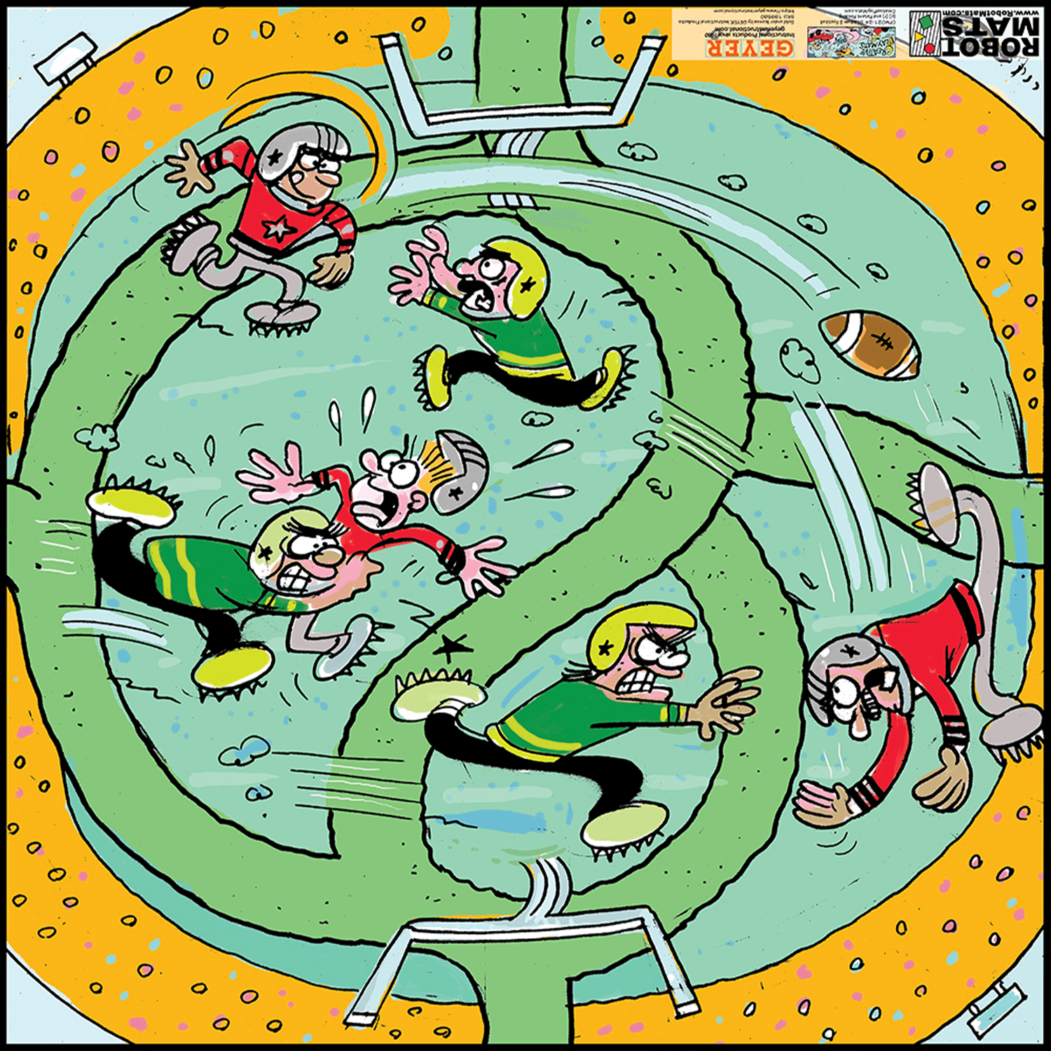 Robotics, Creative Playmats, Football Stadium Mat, 24" x 24" - Walmart.com