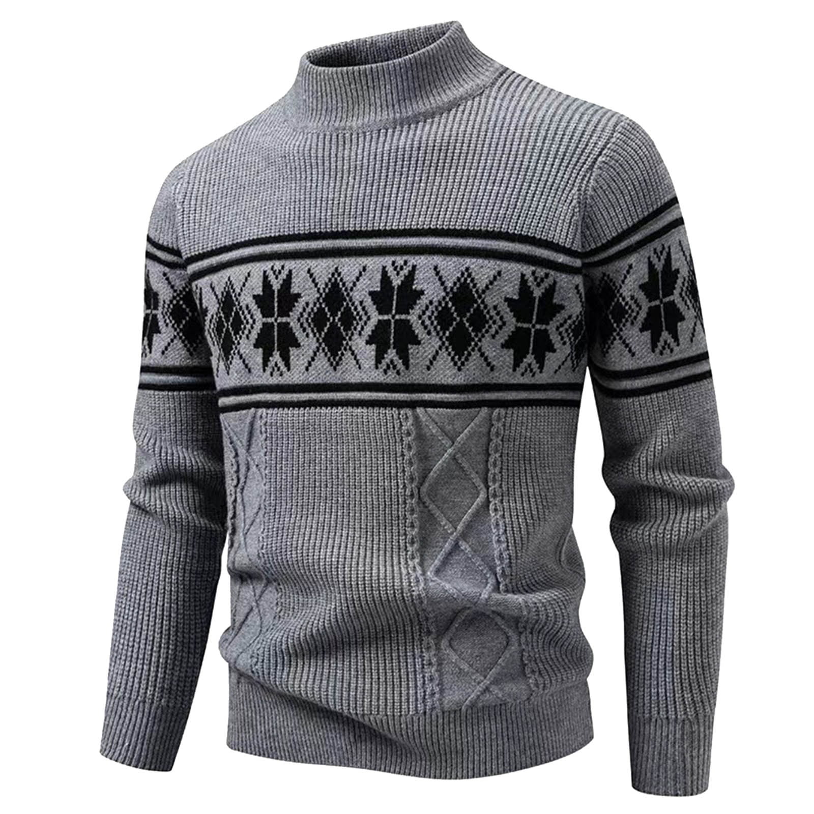 Click here for Luogenli Mens Sweater Jacket Long Winter Jacquard... prices