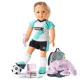 American Girl School Day to Soccer Play 18 inch Doll Set - Blonde Hair ...