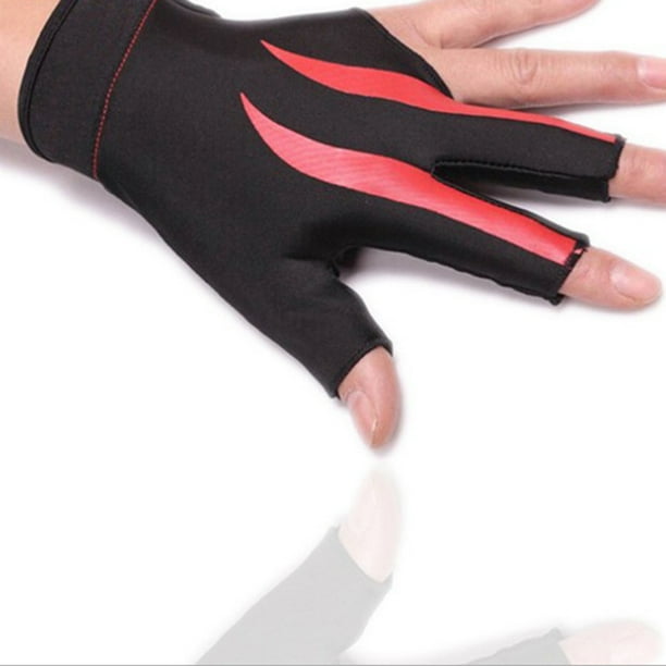 Billiard 3-Finger Glove Snooker Pool Cue Shooter Glove Stretchable Half ... Billiard 3-Finger Glove Snooker Pool Cue Shooter Glove Stretchable Half ...
