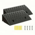 Heavy Duty Plastic Threshold Ramp Set, 3-Piece Portable Curb Ramps 5.11"/3.54"/2.8" H for ...