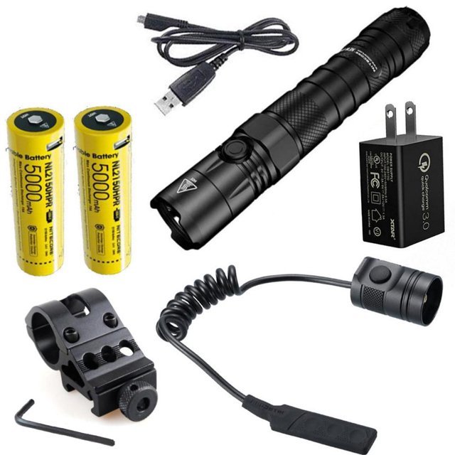 Nitecore New P12 Version LED Flashlight - 1200 Lumens w/2x NL2150HPR ...