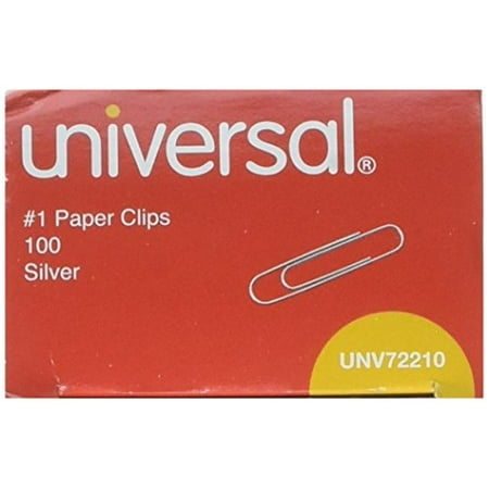 Universal Paper Clips, Smooth Finish, No. 1, Silver, 1000/Pack ...