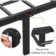 YIAIL Black Metal Bed Frame with Headboard Mattress Foundation/Platform ...