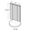 Azar Displays 700500-WHT White Revolving 16"W x 20.25"H Pegboard ...