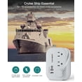 Flat Plug Power Strip- USB Travel Strip, 3 Outlets and 4 Ports(2 USBC ...
