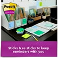 Post-it Recycled Super Sticky Notes, 3 in x 3 in, Oasis Collection, 12 ...