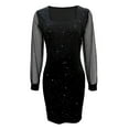 Sexy Dresses For Women Plus Size Wonen Sequins Sexy N Female Black Retro Elegant Party Culb