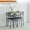 VINGLI 3 Piece Round Dining Set,29.5" Small Kitchen Dining Table Set ...
