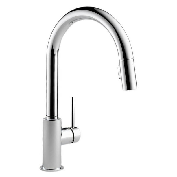 Delta Faucets Trinsic 1 Handle Pull-Down Kitchen Sink Faucet, Chrome ...