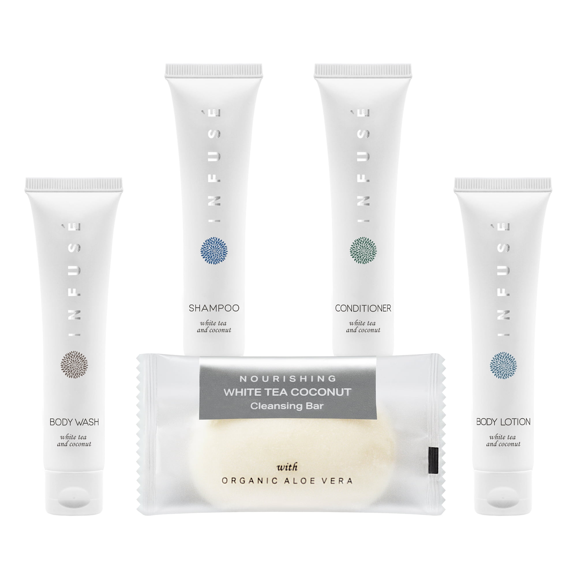 Infuse Pure White Tea and Coconut Hotel Soaps and Toiletries Bulk Set ...
