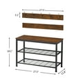 JRHRXXY Entryway 3-tier Shoe Rack Bench Set,with 2 Coat Racks,Bag,Hat ...