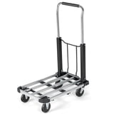 FONIRRA Folding Hand Platform Truck, Portable Aluminum Push Cart with ...