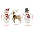 LED Light Up Christmas Yard Stake Set, Acrylic Snowman and Reindeer ...