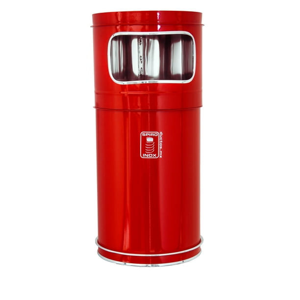 Bote para BASURA ROJO de ACERO INOXIDABLE Spiro Inox TRADRO12558 25x58 ...
