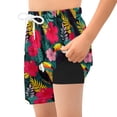 BZSMCE Swim Shorts Flower Leaf Toucan Pattern For Quick-Dry Shorts With ...