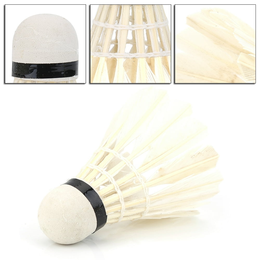 Dsseng 12Pcs/Lot White Feather Badminton Balls Shuttlecocks Outdoor ...