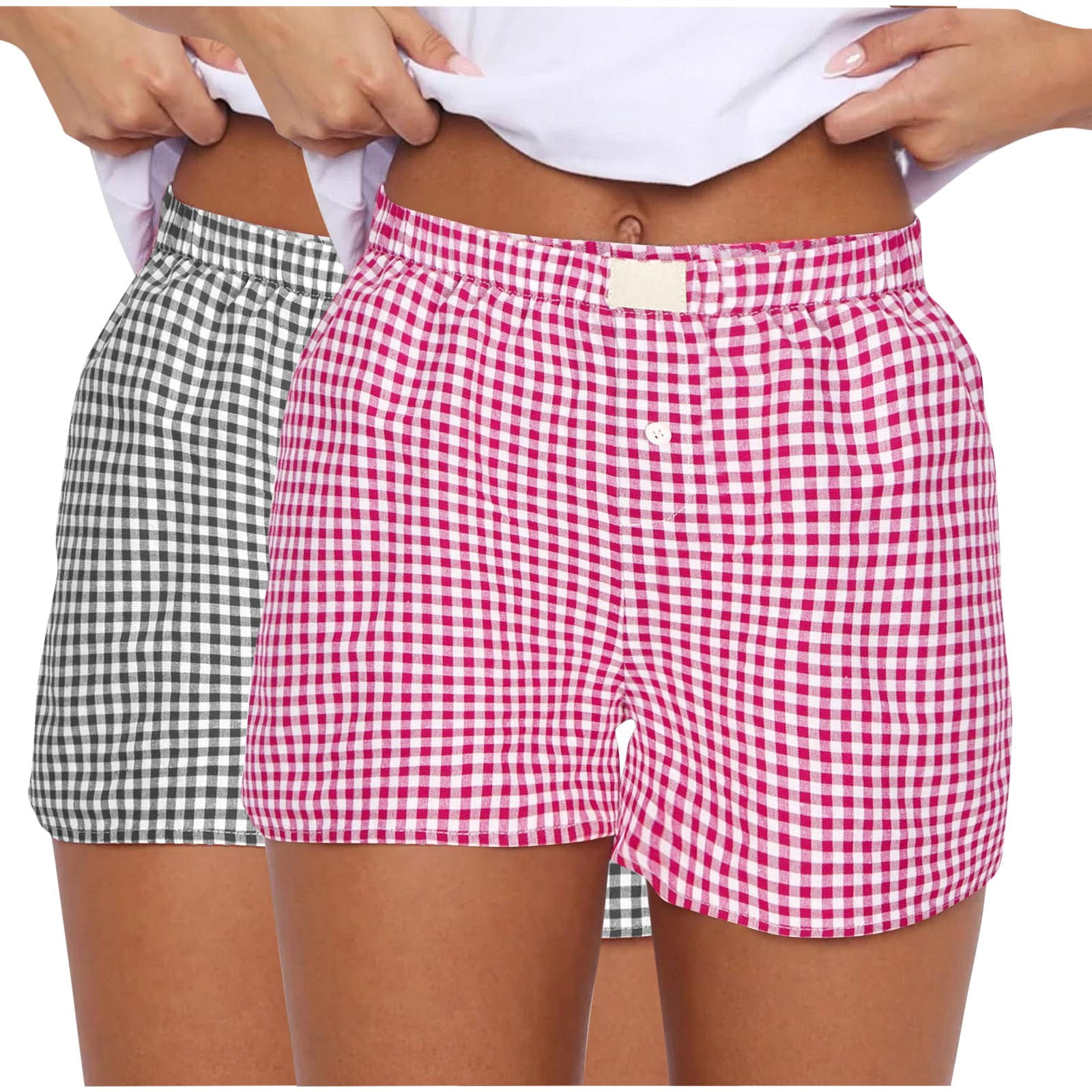 Click here for Lenpel Womens Boxer Shorts 2 Pc Summer Casual Elas... prices