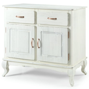 Crosley Furniture Tara Modern MDF Wood Sideboard in Distressed Gray ...