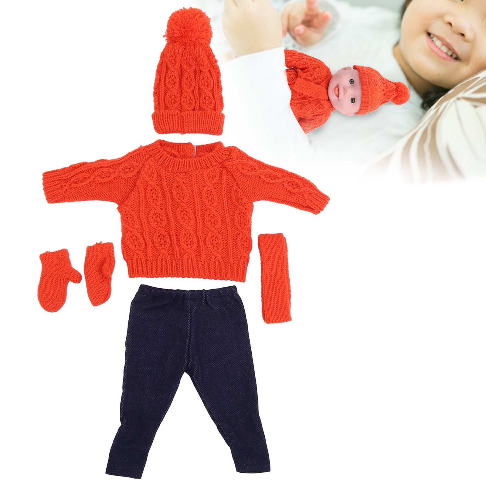Youthink Doll Clothes Dress Cute Appearance 18 Inch Doll Clothes Healthy And Safe Material Non Bedroom Home For Girl Dolls Baby Doll Q18 789 Orange