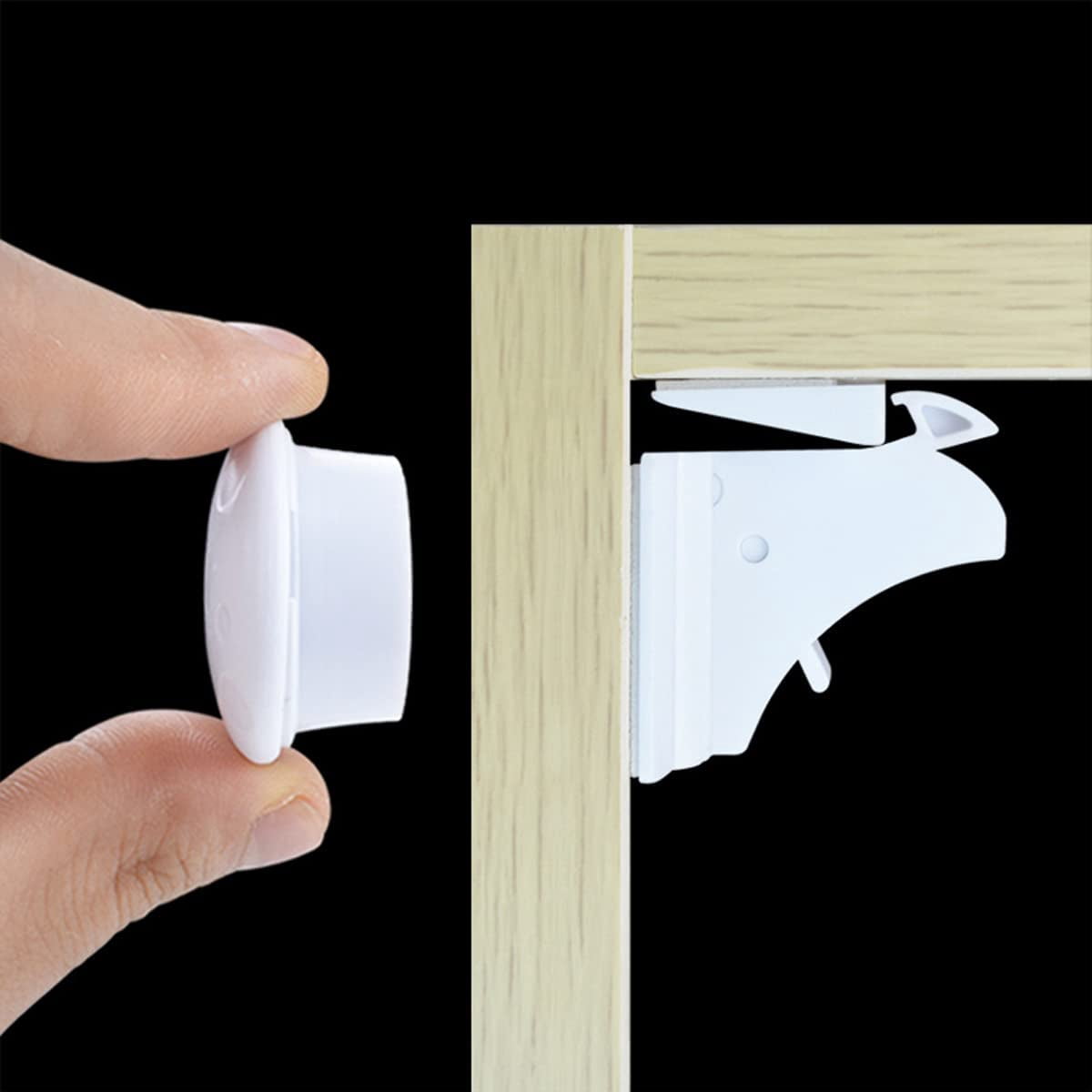 Baby Proofing Magnetic Cabinet Locks, Child Proof Safety Latches for ...