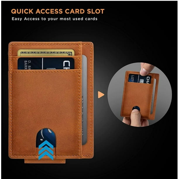Da.Millano Front Pocket Wallet with Money Clip Magnetic. Bifold ...