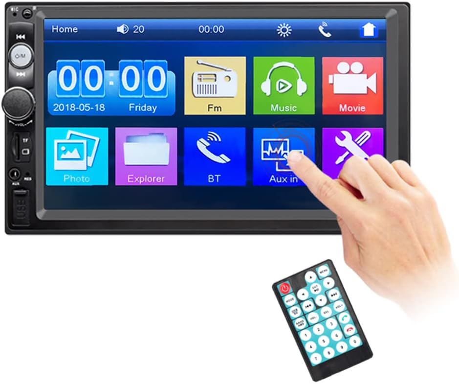 Car Multimedia Player Bluetooth 7 Inch 2 Din Car HD Radio MP4 USB/FM TF ...