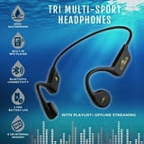 H2O Audio TRI PRO Waterproof Bone Conduction Headphones with Built-In ...