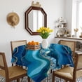 Cartoon Marble Texture Wave Bubble Table Cloth 60x60in, Waterproof ...