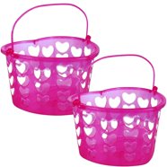 Valentine's Heart Shaped and Slotted Baskets with Handles, 6.875x8.25x5 ...
