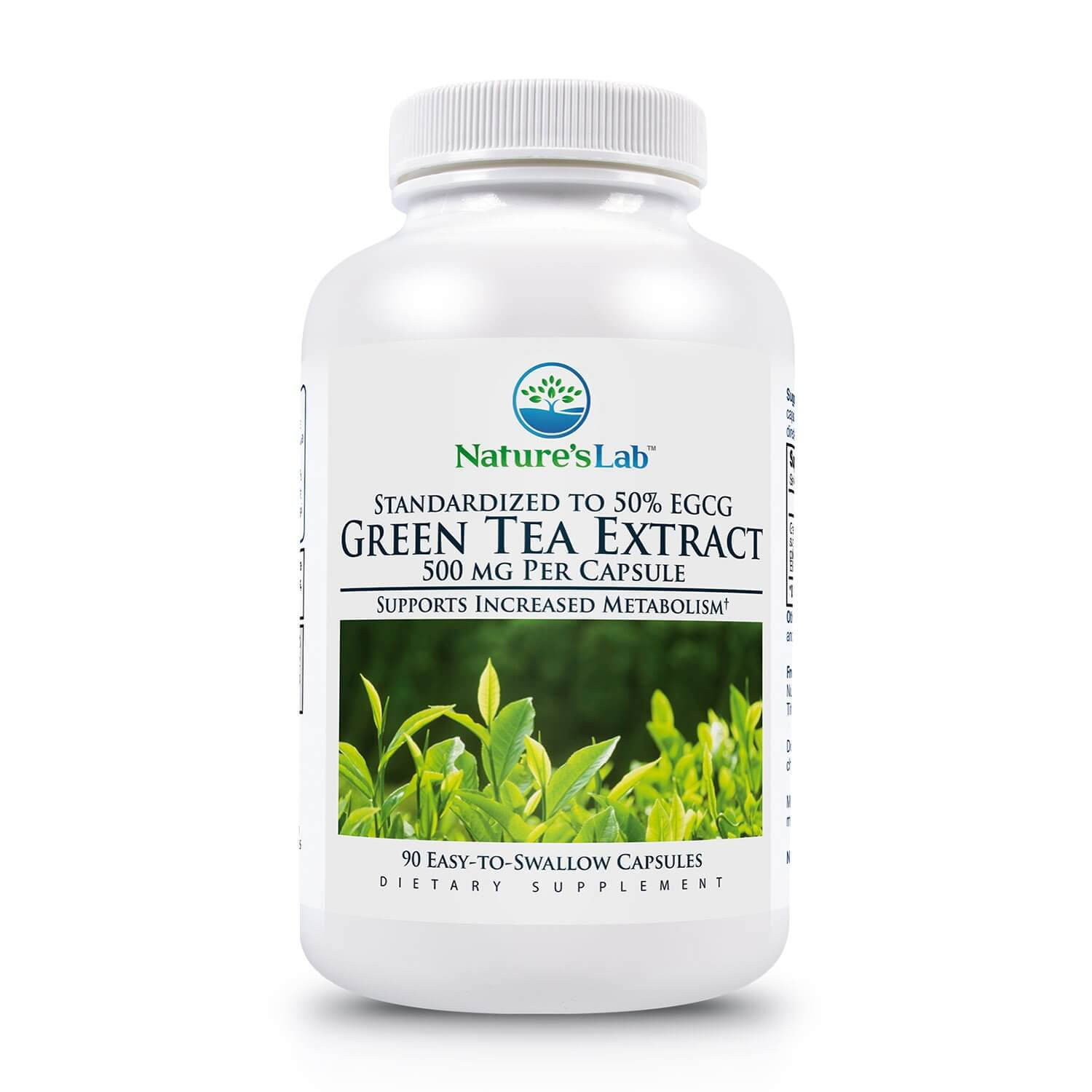 Nature's Lab Green Tea Extract with EGCG 500mg - 90 Capsules (3 Month ...