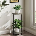 23" Tall 2 Tier Metal Plant Stand, Spindle Pole Corner Holder Indoor ...