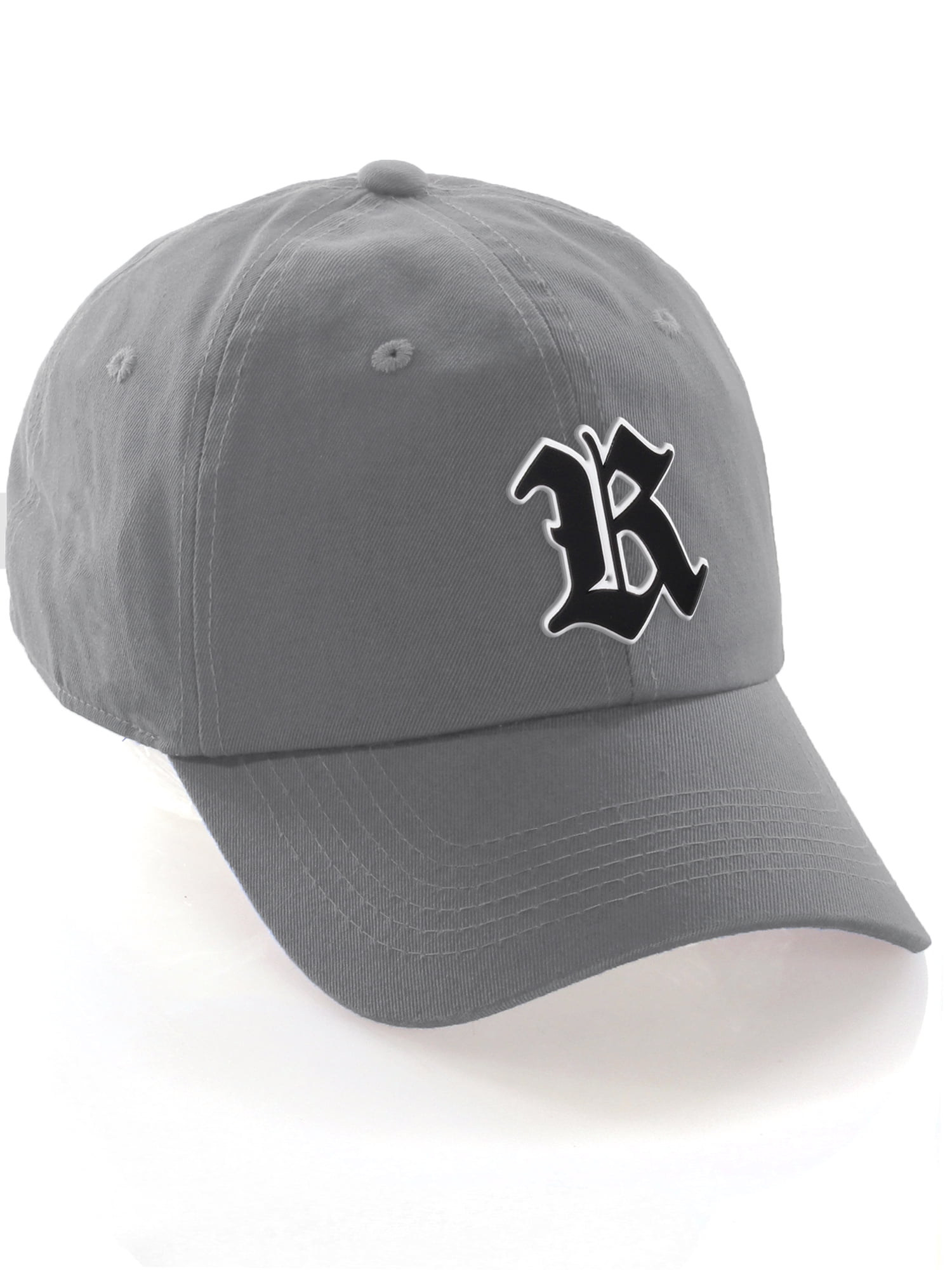 Daxton Old English 3D Alphabet Letters Numbers Initial Baseball Dad Hat ...