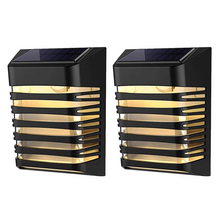 VONKY Pack of 2 Solar Powered Wall Light Portable Wall-mounted Battery ...