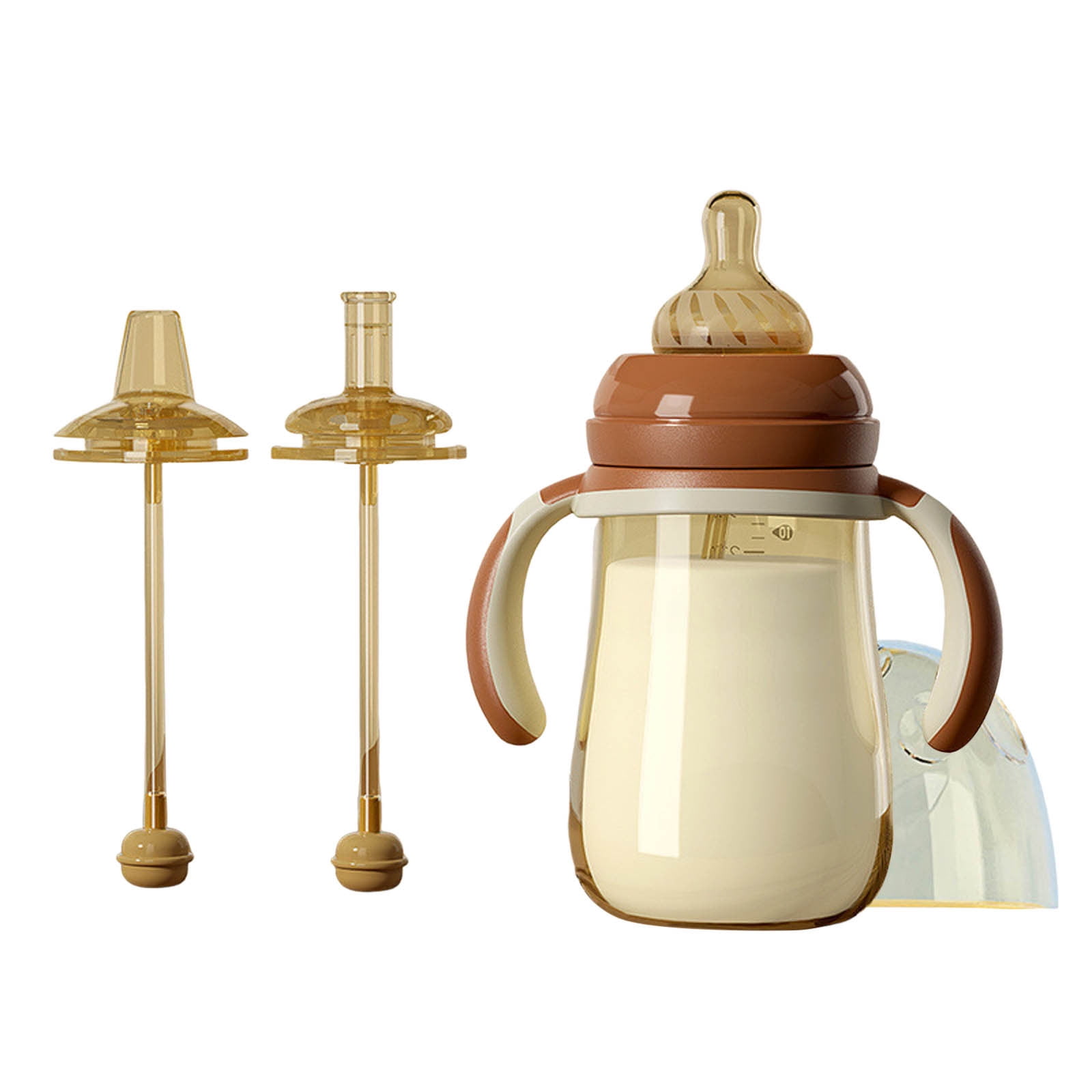 Biberón con pajita y tres tipos de solución de alimentación versátil ...