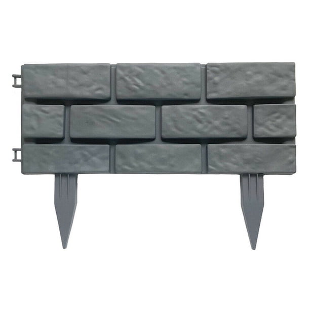jovati Plastic Brick Effect Garden Edging Fence Plant Shrub -Path ...