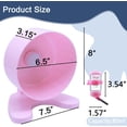 6.5" Super Silent Hamster Wheel with Stand & Water Bottle – Ultra Quiet ...