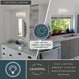 Elsa 3 Light Satin Nickel Capiz Shell Coastal Bathroom Vanity Fixture ...