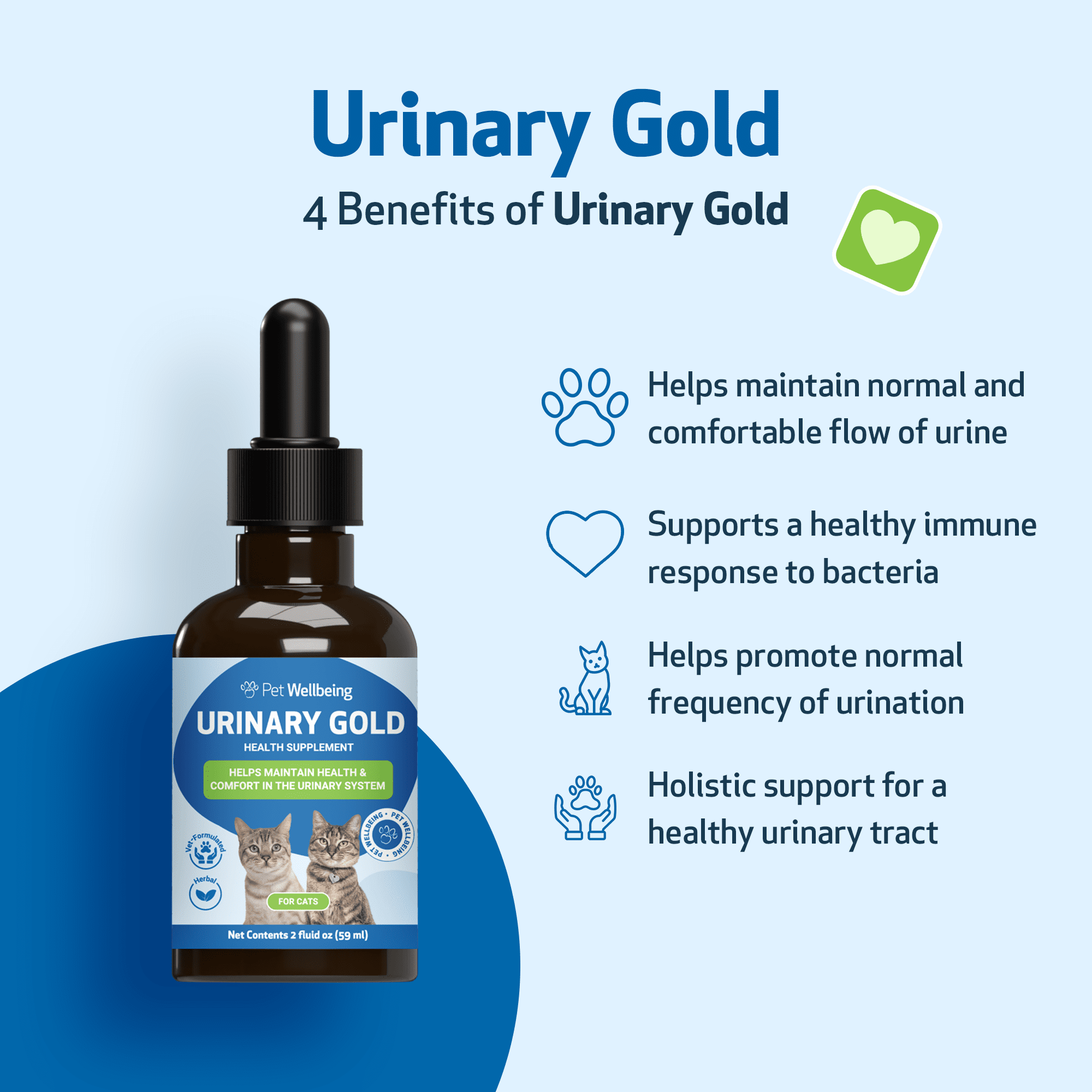 Pet Wellbeing - Urinary Gold for Cats - Natural Thailand | Ubuy