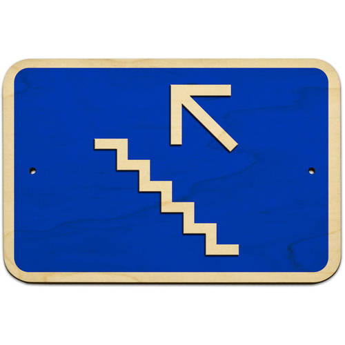 Upstairs Stairs Left Arrow Sign - Walmart.com