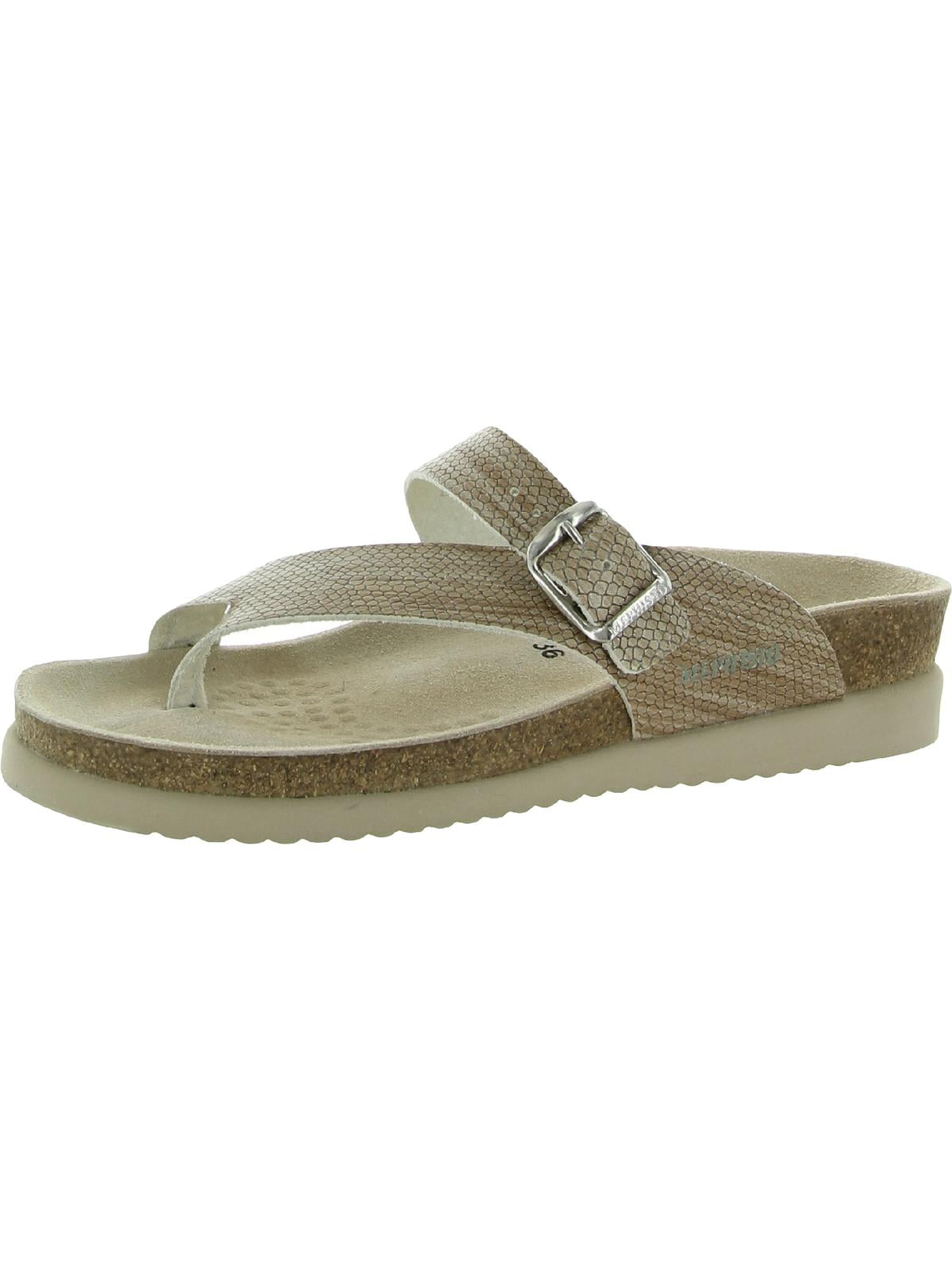 Mephisto Womens Helen Leather Buckle Thong Sandals - Walmart.com