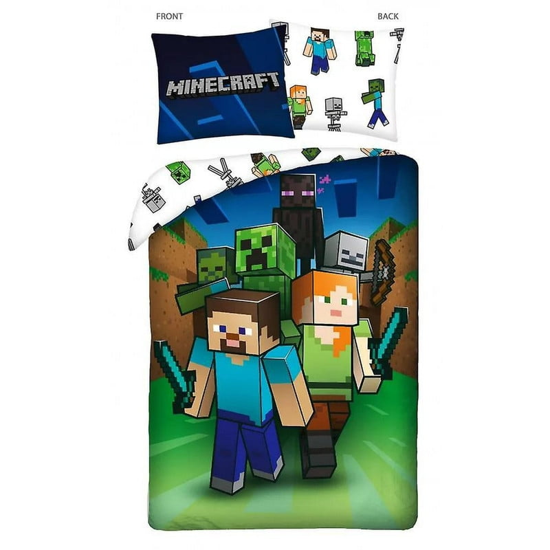 Click here for Hweilai Minecraft Groupie Duvet Cover Bed Set Bedd... prices