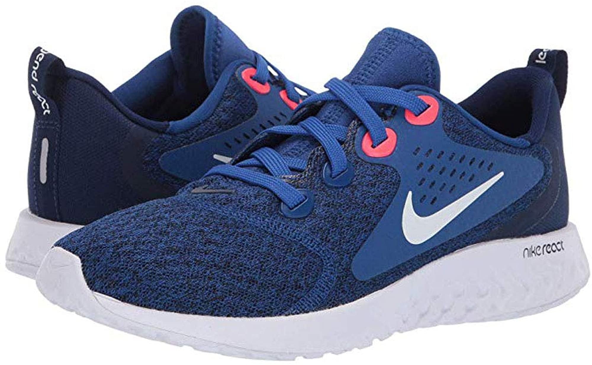 Nike Kids Legend Boys shoes Little Kid Indigo Force/White/Blue Void/Red ...