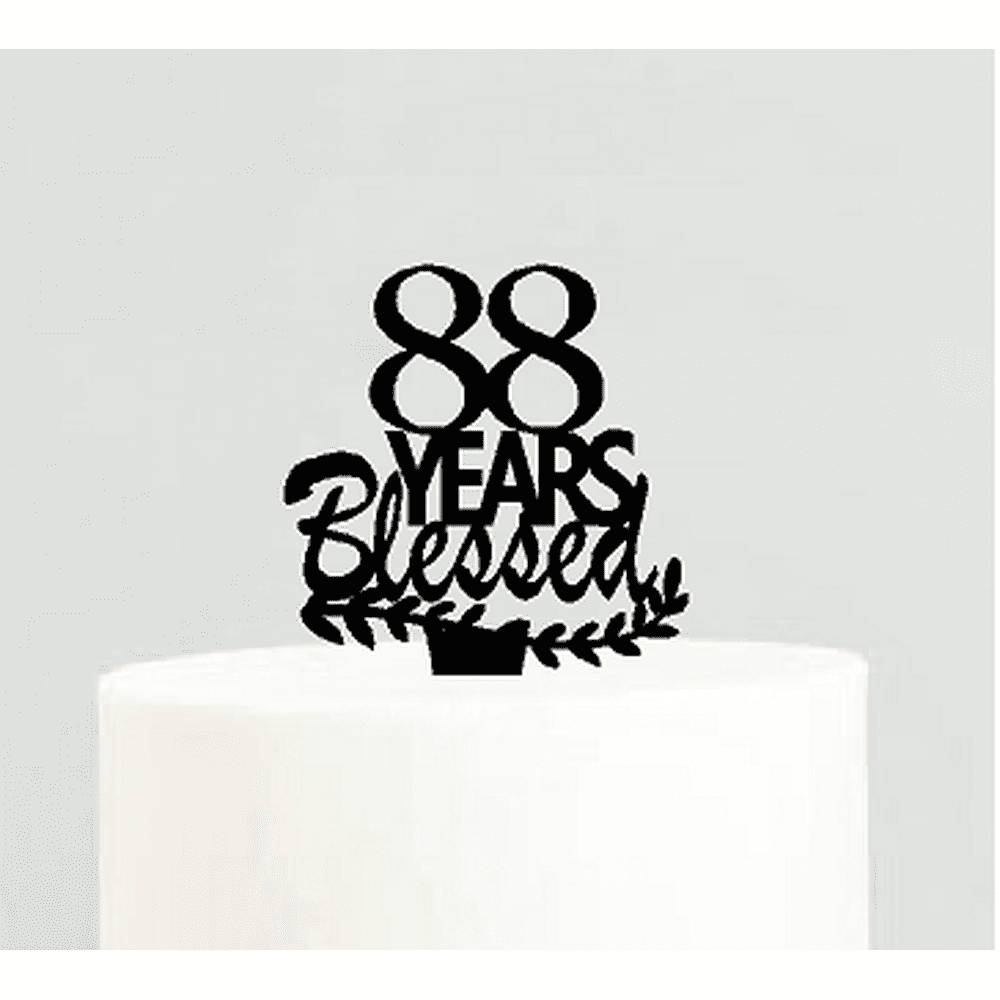 88th Birthday / Anniversary Blessed Years Cake Decoration Topper ...