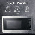 0.7 Cu. Ft Stainless Steel Microwave Oven 700 Watt LED Display 10 Power ...