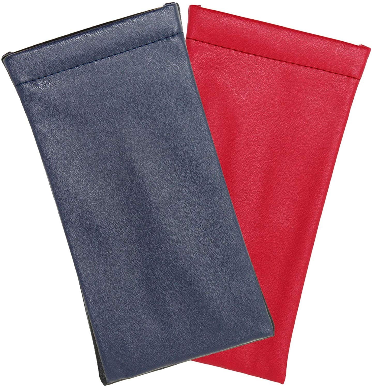 2 Pack Slip In Eyeglass Case Soft Squeeze Top Pouch For Women Men ...