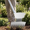 Lazsy 2 in 1 Hoe and Rake Stainless Steel Multi Function Hoe Rake ...